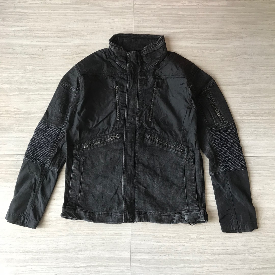 Fieldcore x Next Workers Bikers Denim Jacket, Fesyen Pria, Pakaian ...