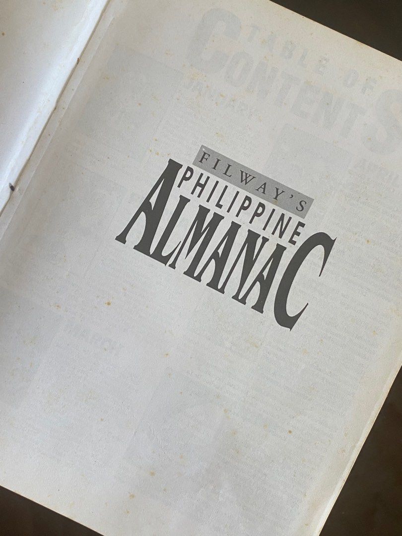Filway's Philippine almanac Gerry R. Baclagon Filipiniana History ...