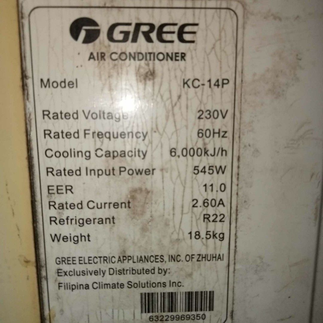 GREE WINDOW TYPE AIRCON, TV & Home Appliances, Air Conditioning and ...