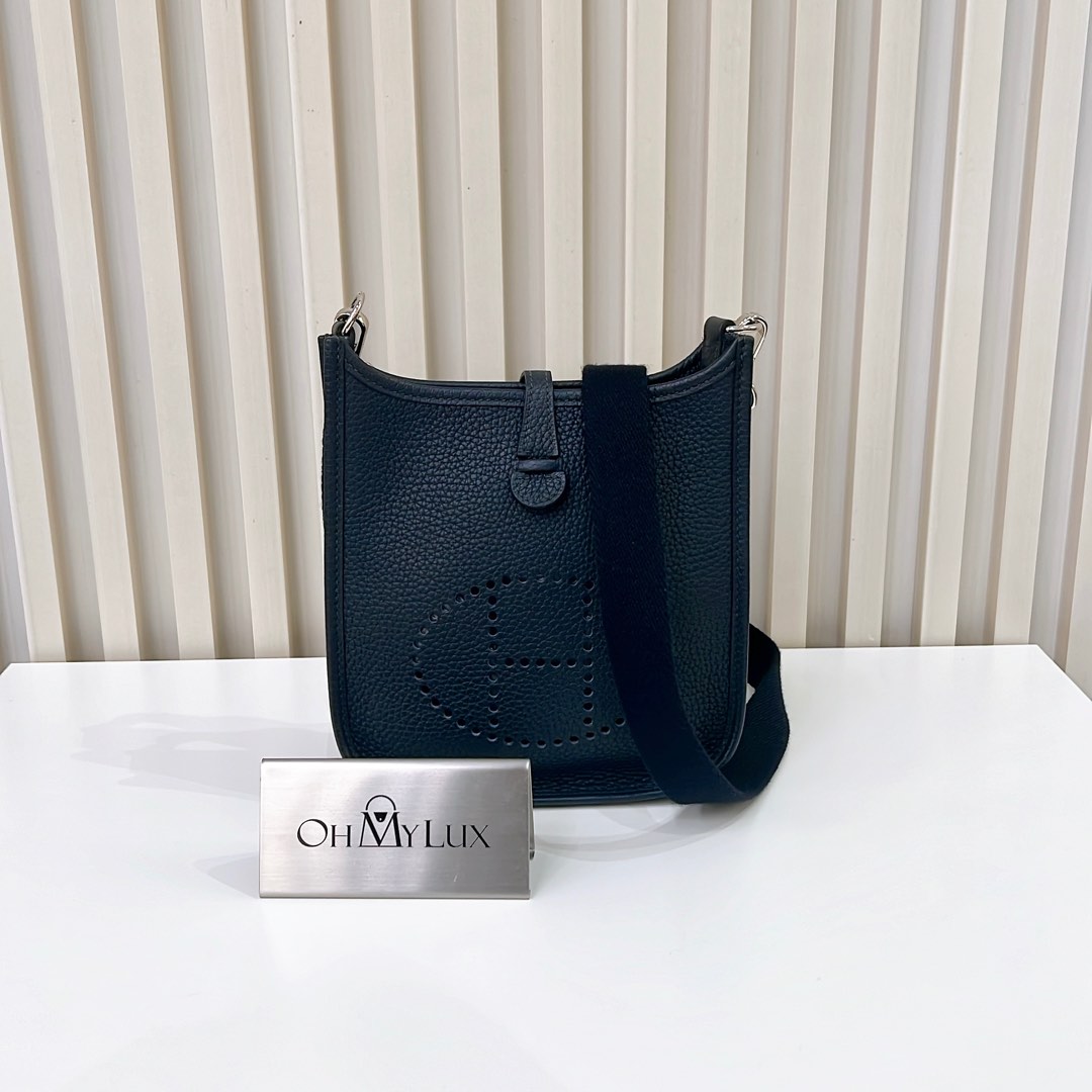 Hermes Mini Evelyn in Blue, Luxury, Bags & Wallets on Carousell
