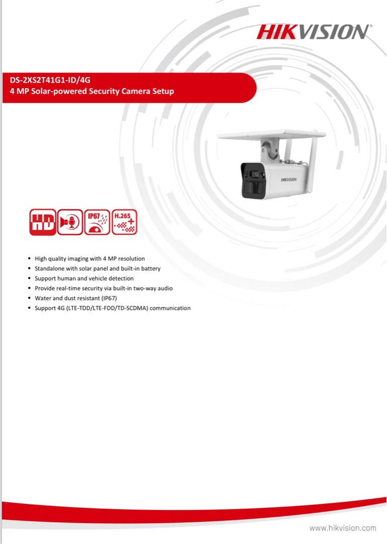 Hikvision 4G Sim Card 4MP Solar-powered Security IP Camera CCTV Setup ...