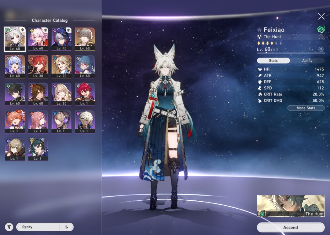 Honkai Impact TL 47 ASIA SERVER Feixiao + LC ROBIN, Video Gaming, Video Games, Others on Carousell