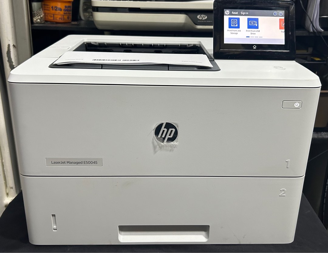 HP LaserJet Managed E50045 A4 Wireless Mono Printer, 電腦＆科技, 打印機及影印機 ...
