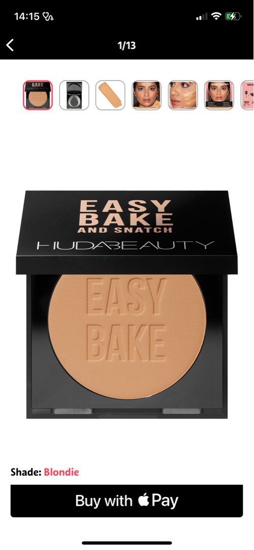 HUDA BEAUTY Easy Bake Pressed Powder (BLONDIE), Beauty & Personal Care ...