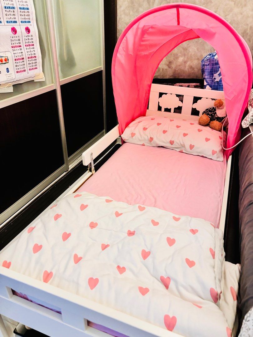 Ikea kura bed tent pink store