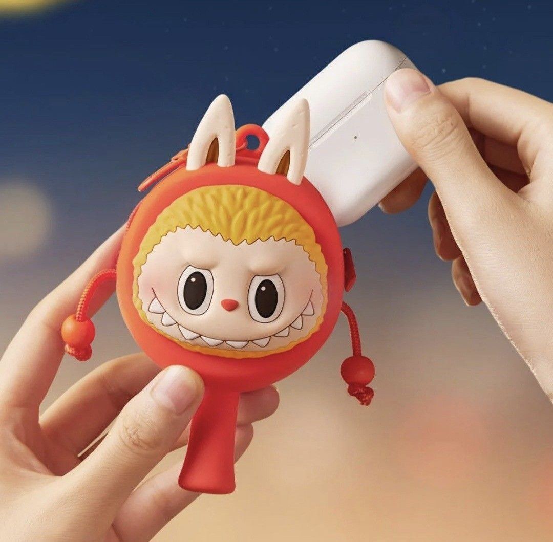 Labubu airpod case rattle drum popmart, Toys & Collectibles, Mainan di ...