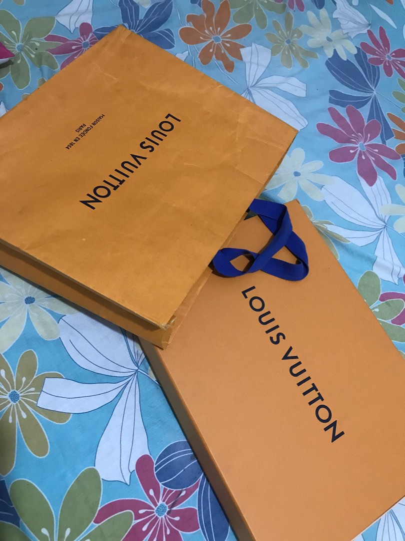 louis vuitton lv paper bag and box for neverfull, Women's Fashion, Bags ...