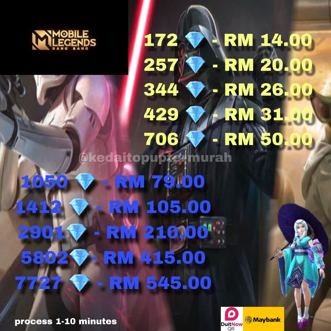 MLBB TOPUP TERMURAH DAN TRUSTED, Video Gaming, Gaming Accessories, In-Game Products on Carousell