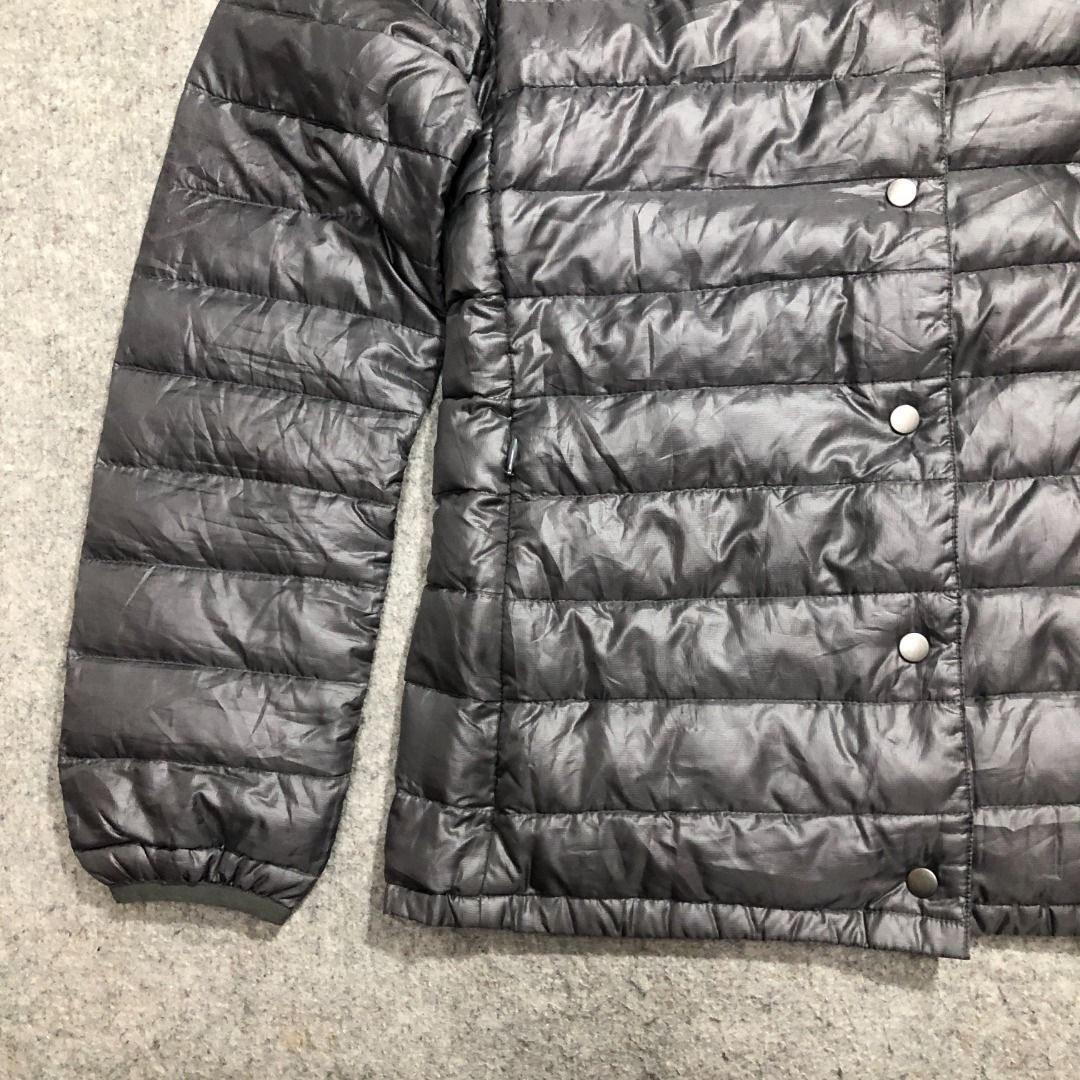 MUJI Ultra Light Down Jacket Metallic Grey Womens Size Large, Women's ...