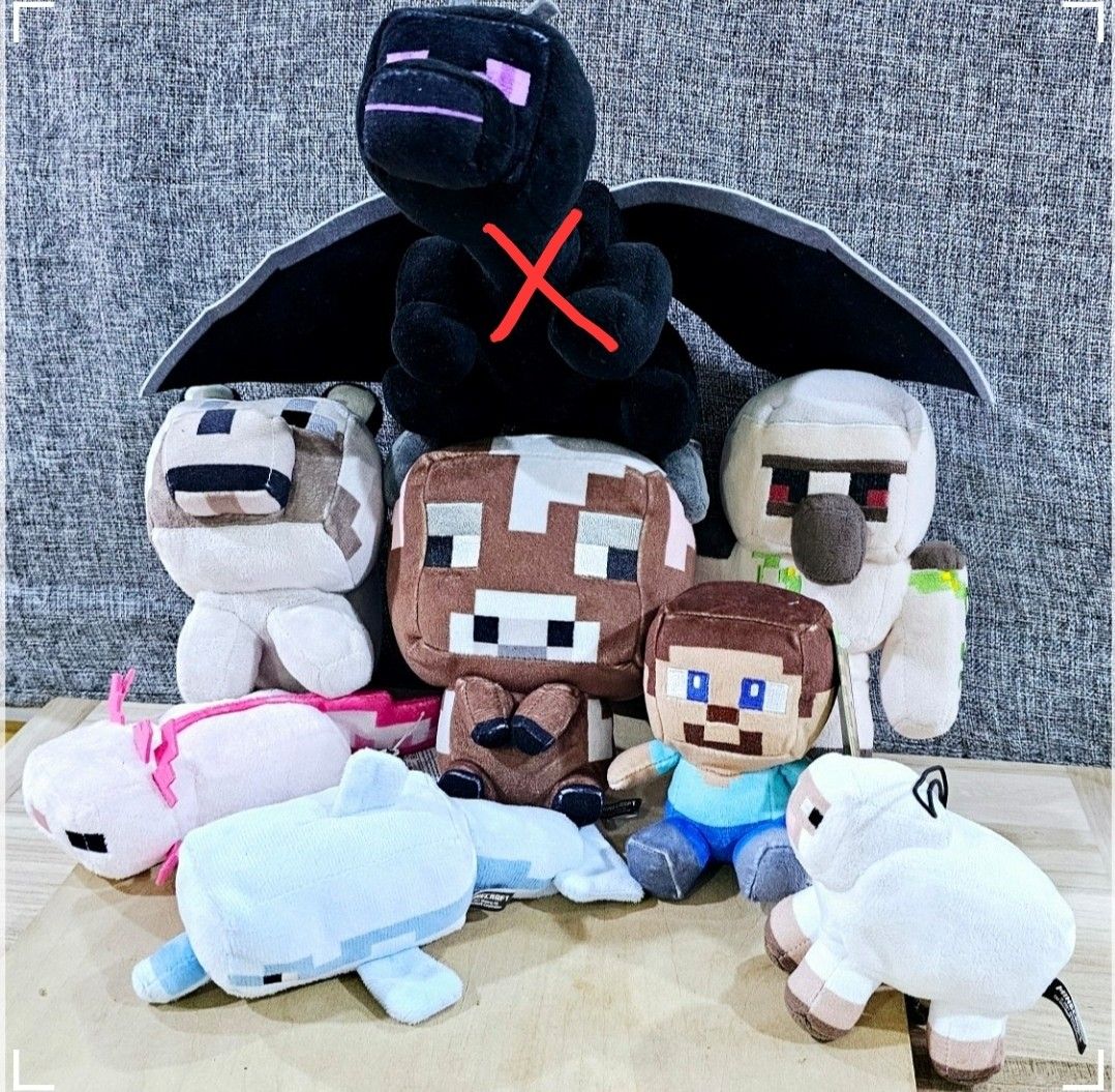 Nintendo Minecraft Steve Enderdragon Cow Wolf Golem Axolotl Dolphin ...