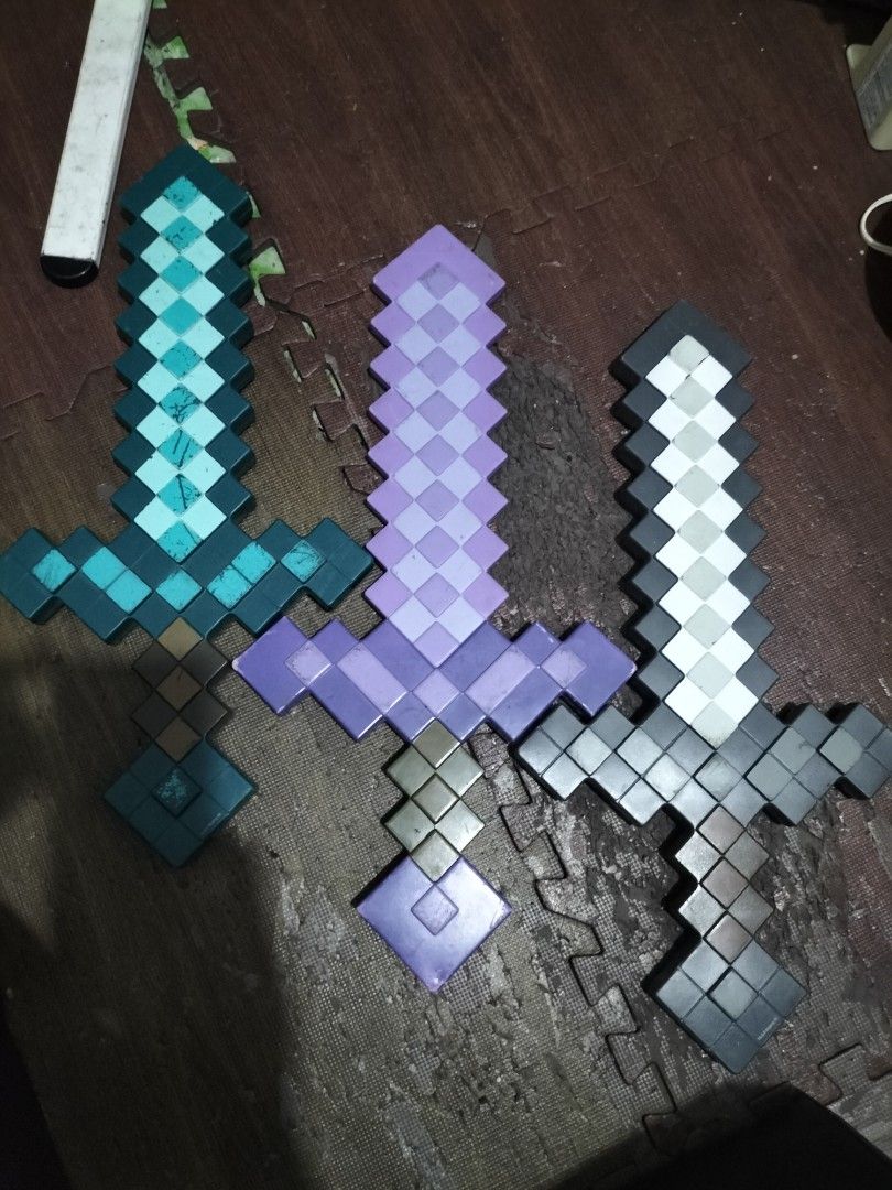 Original Minecraft swords take all(plastic versions), Hobbies & Toys ...