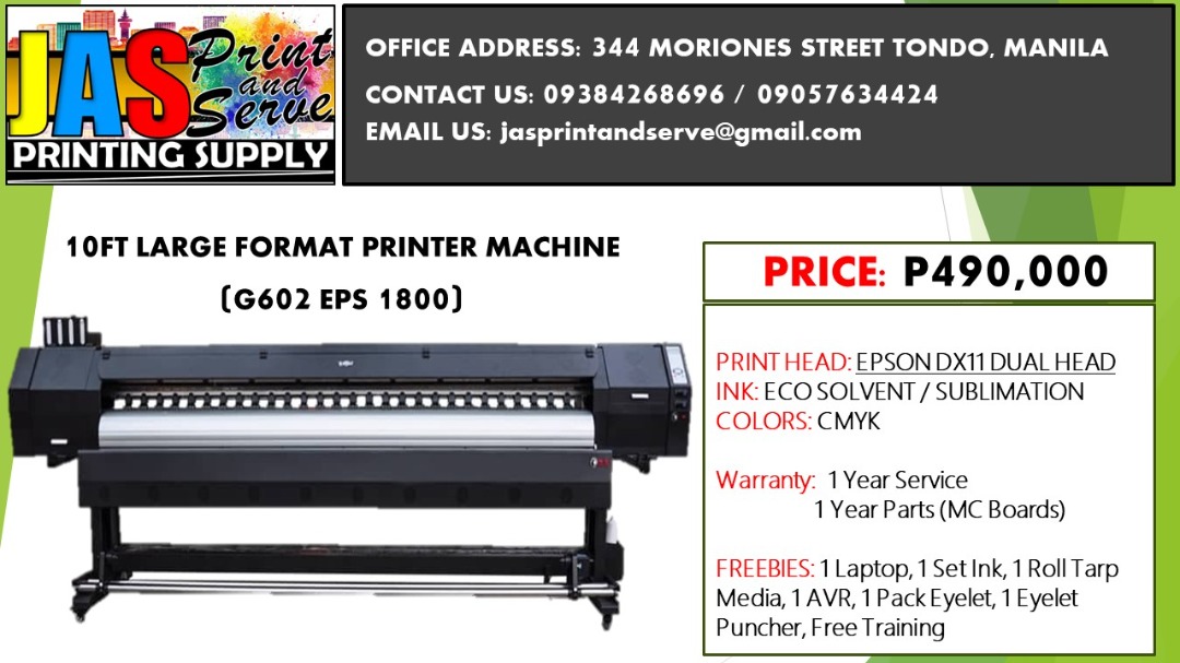 Package Price! 10FT LARGE FORMAT PRINTER MACHINE DUAL HEAD EPSON DX11 ...