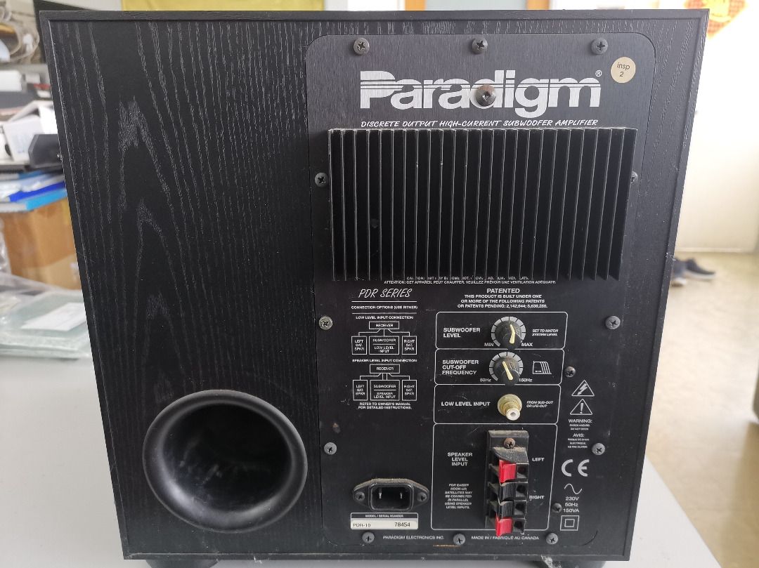 Paradigm PDR 80 8-inch active sub woofer, Audio, Soundbars, Speakers ...