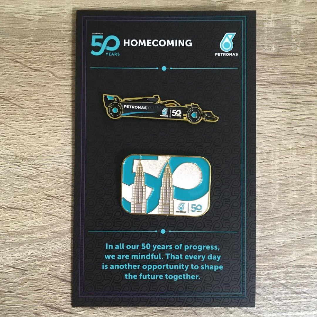 Petronas 50th Anniversary Lapel/Enamel Pin (F1/Twin Towers), Hobbies ...