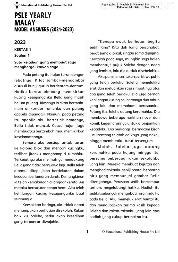 PSLE Malay Past Year Papers, Hobbies & Toys, Books & Magazines ...