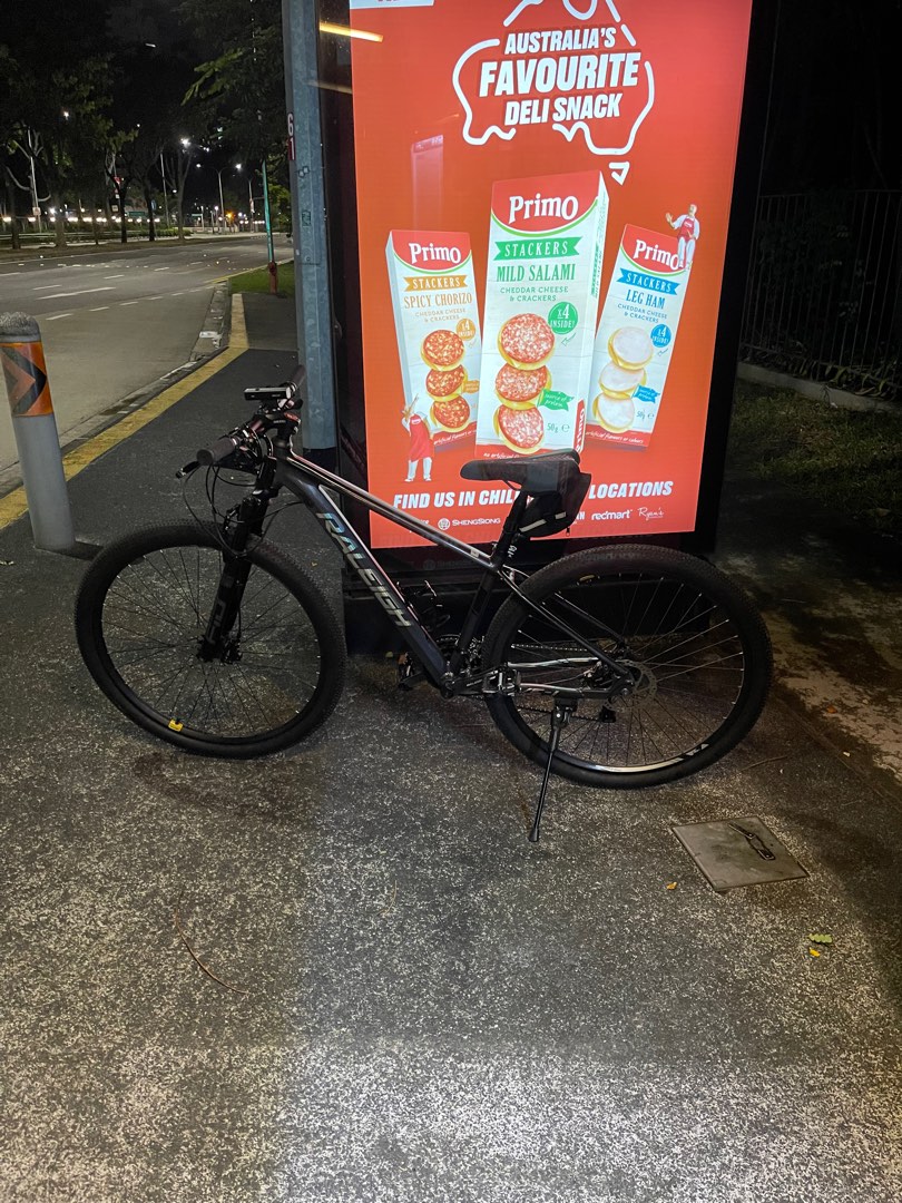 RALEIGH Gray Hardtail Mountain Bike 27 Speed MTB Bicycle, Sports ...