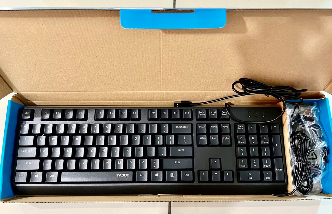 RAPOO NX 1500 Wired Optical Mouse & Keyboard Combo, Computers & Tech ...