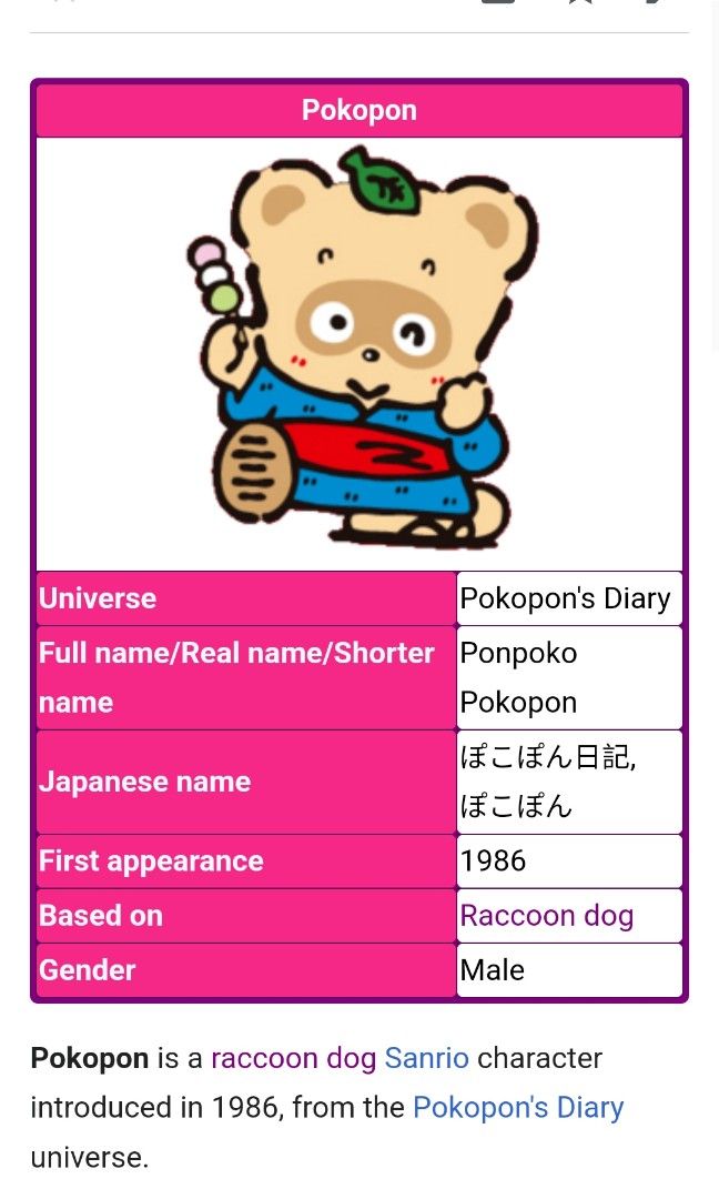 Rare Sanrio Character Pokopon Vintage, Hobbies & Toys, Collectibles ...