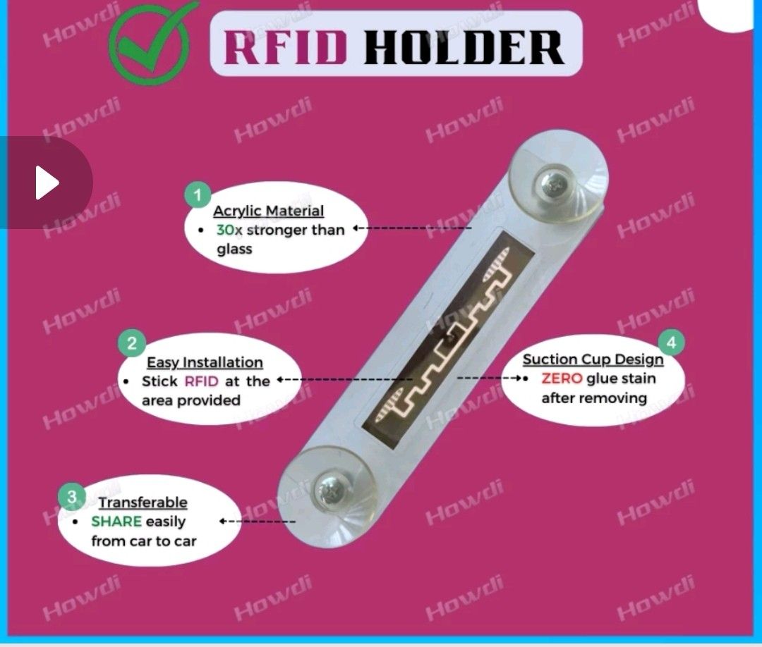 RFID Holder 2 designs design 1 (headlight) design 2 (windscreen) VEP ...