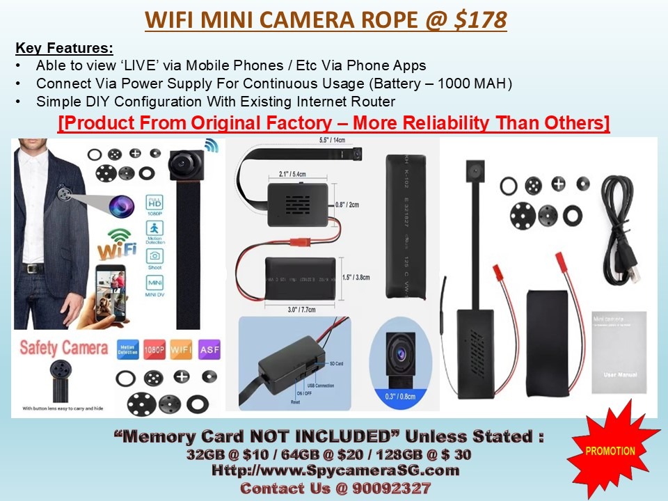 Rope Camera Wifi HD, Photography, Video Cameras on Carousell