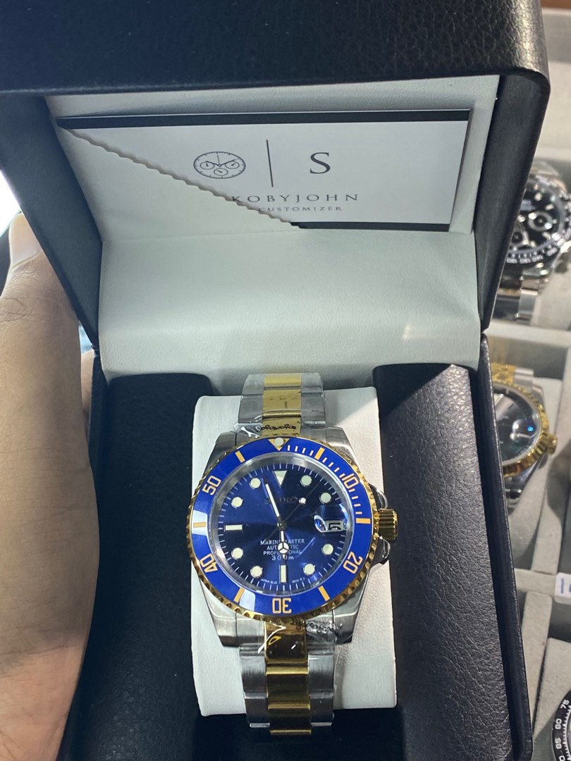 Seiko Mod Blue Gold, Men's Fashion, Watches & Accessories, Watches on ...