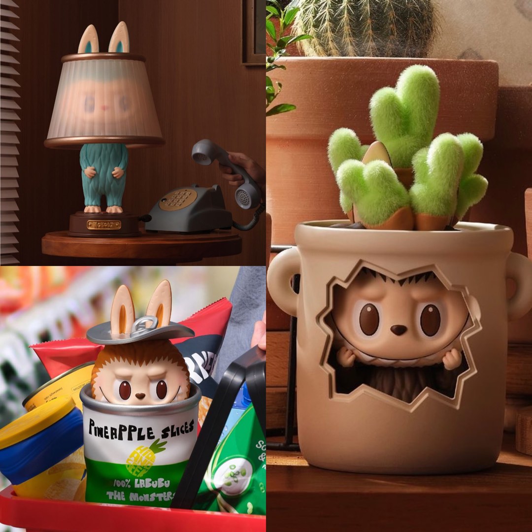 SET // BNIF PopMart Labubu THE MONSTERS Almost Hidden - Lamp + Canned ...