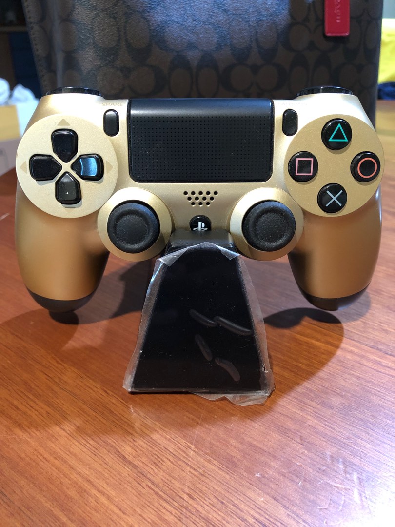 Sony PlayStation DualShock 4 Gold Controller w/ Charging Dock, Video ...