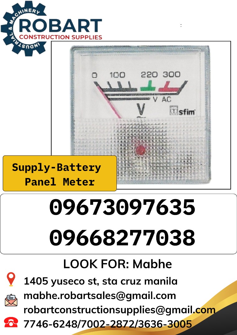 Supply-Battery Panel Meter, Commercial & Industrial, Construction Tools ...
