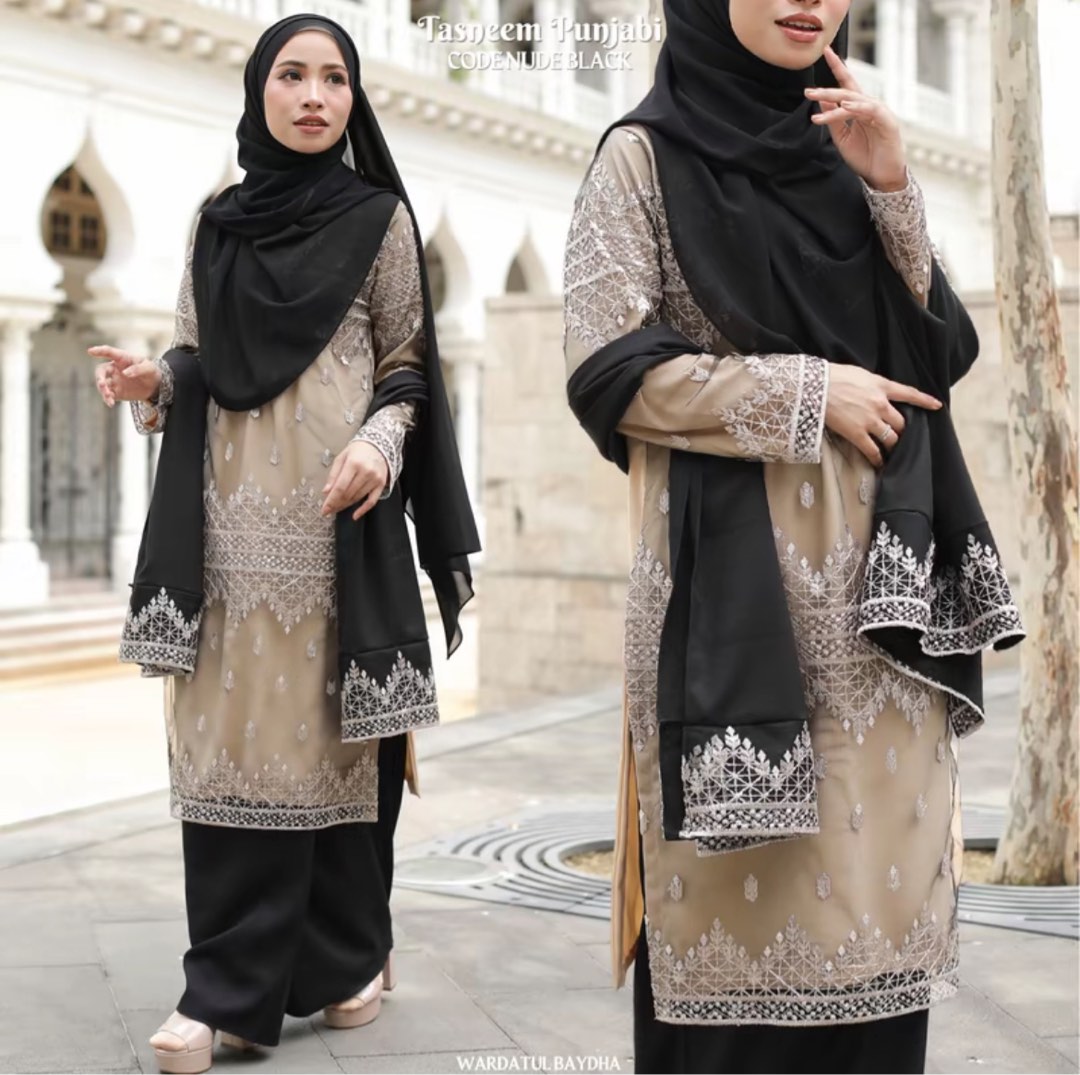 Tasneem Punjabi Wardatul Baydha - Baju Raya, Women's Fashion, Muslimah ...