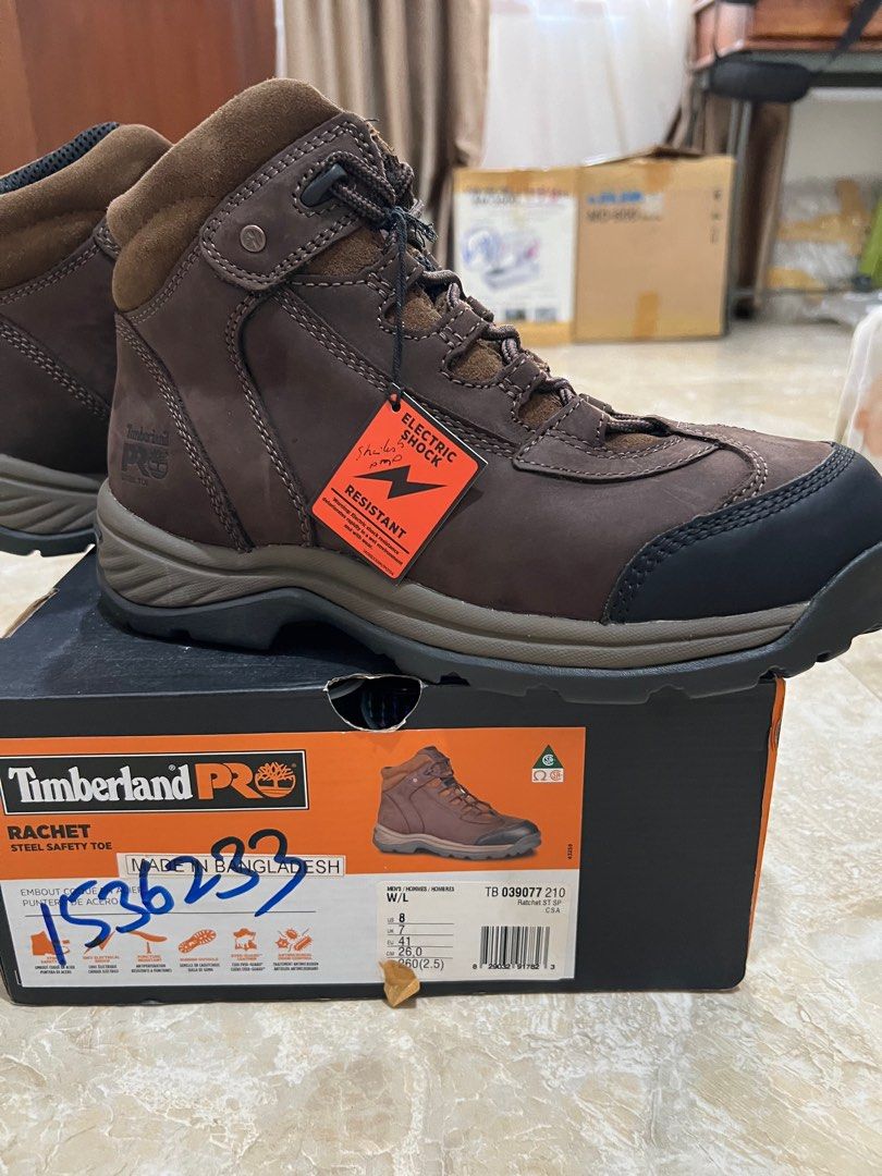 Timberland Rachet Steel Safety Toe Fesyen Pria Sepatu Sepatu Boot di Carousell