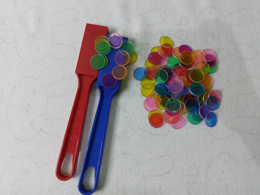 Transparent Magnetic Chips Kit with 2 Magnetic Wands, Math Counters for ...