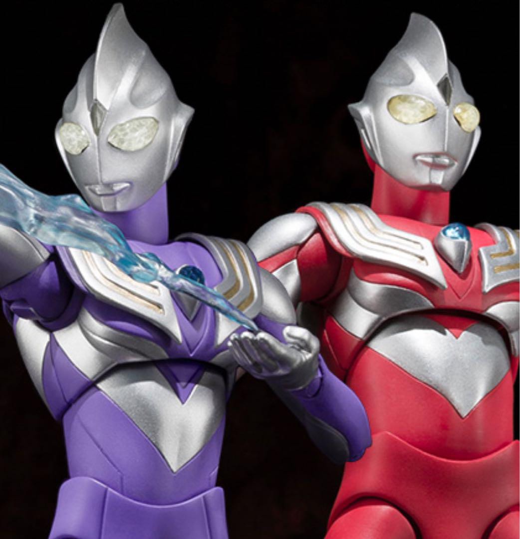 Ultra-Act Ultraman Tiga PowerType & Skytype, Hobbies & Toys, Toys & Games on Carousell