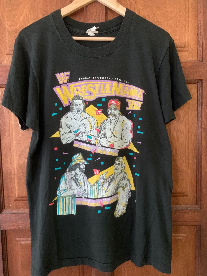 Vintage wwf wwe wcw wrestlemania vtg, Men's Fashion, Tops & Sets ...