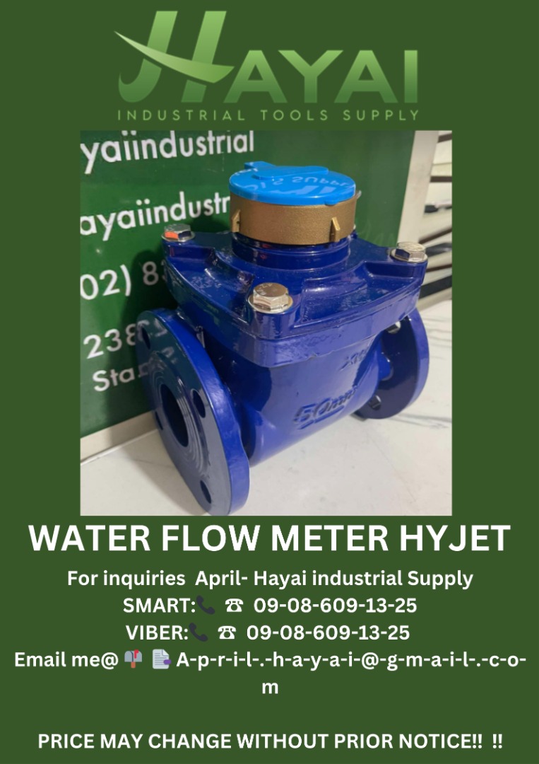 Water flow meter hyjet, Commercial & Industrial, Construction Tools ...