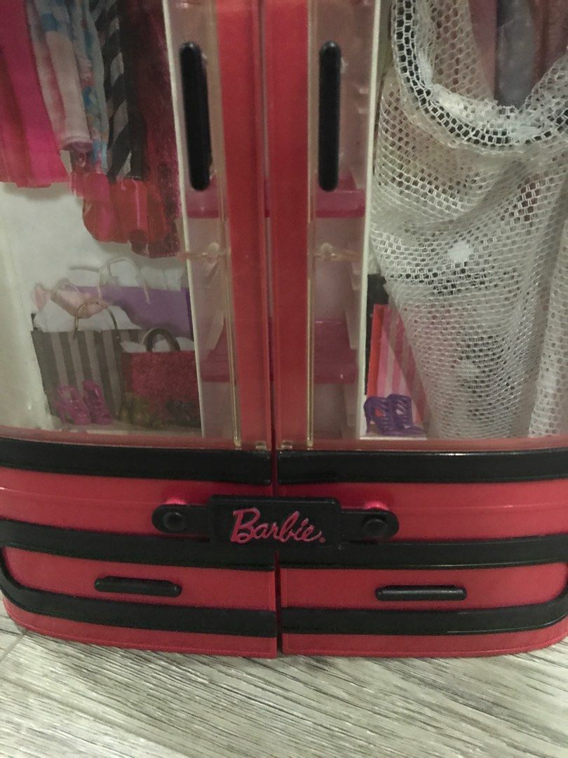 2015 Mattel Barbie wardrobe closet with handle hard plastic, Hobbies ...