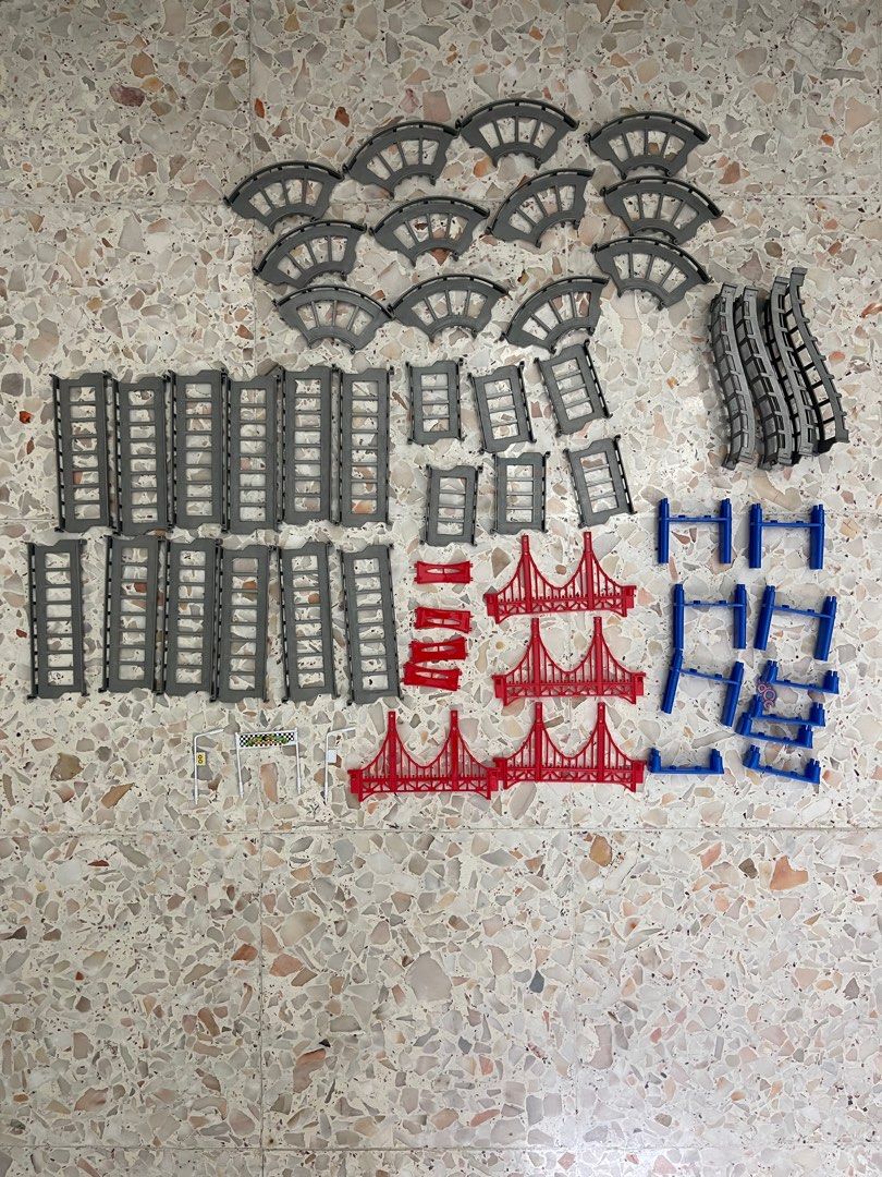 56 pcs DIY Track Car Toy Vehicles Rail Car Road, Hobbies & Toys, Toys & Games on Carousell