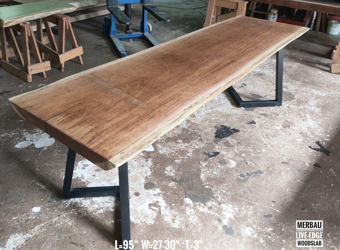 8 Seaters 8ft Dining Table Restaurant Table Meja Makan Working Desk Office Desk - Merbau Live ...