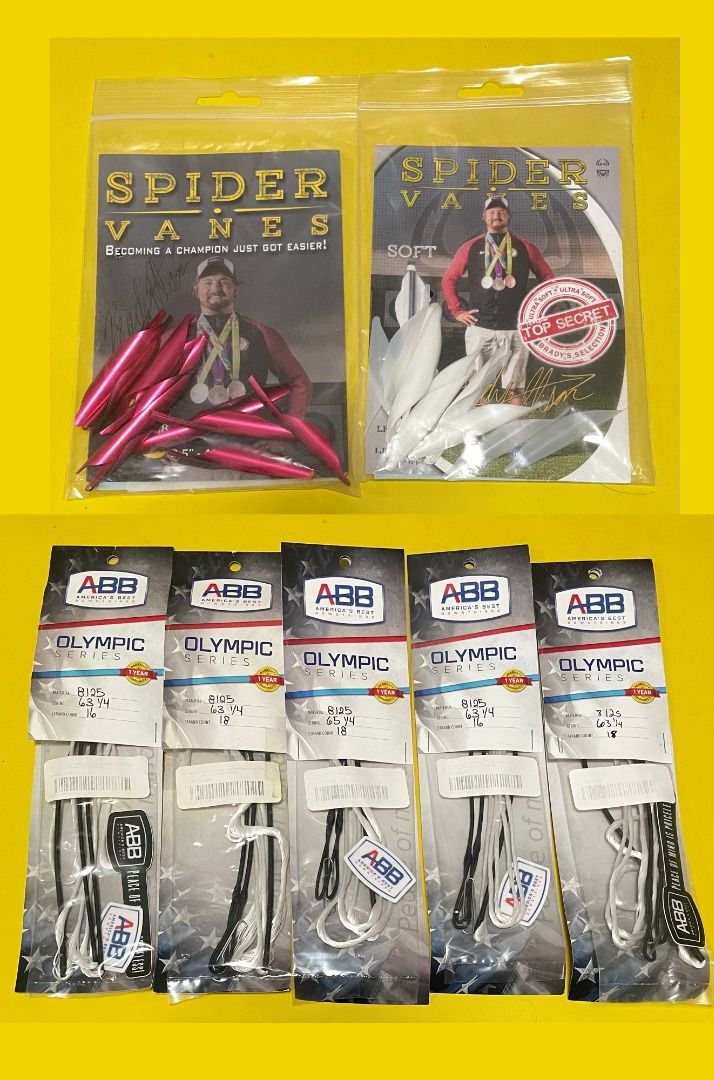 Archery Recurve Bow String Spin Vanes Riser Limbs Items Arrow, Sports ...