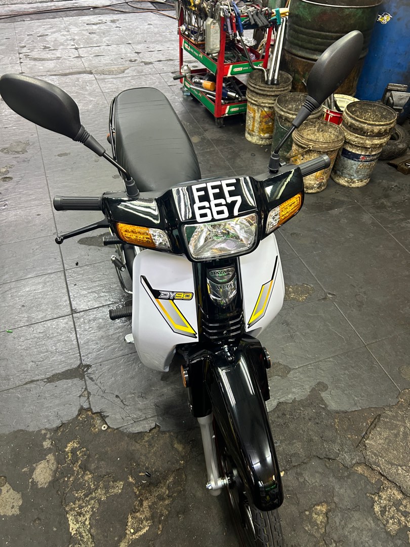 Aveta DY90 (Black) colour Sell motor&plate, Motorbikes on Carousell