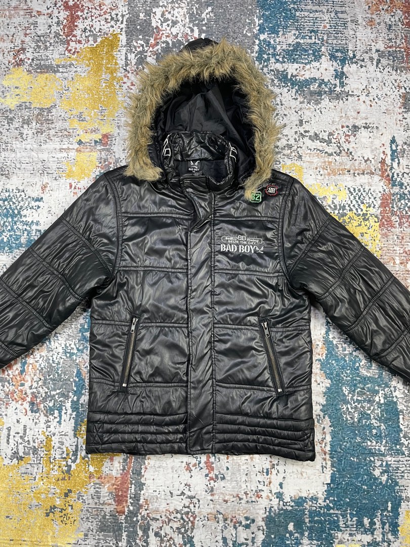 BAD BOY KID PUFFER HOODIES JACKET, Babies & Kids, Babies & Kids Fashion ...