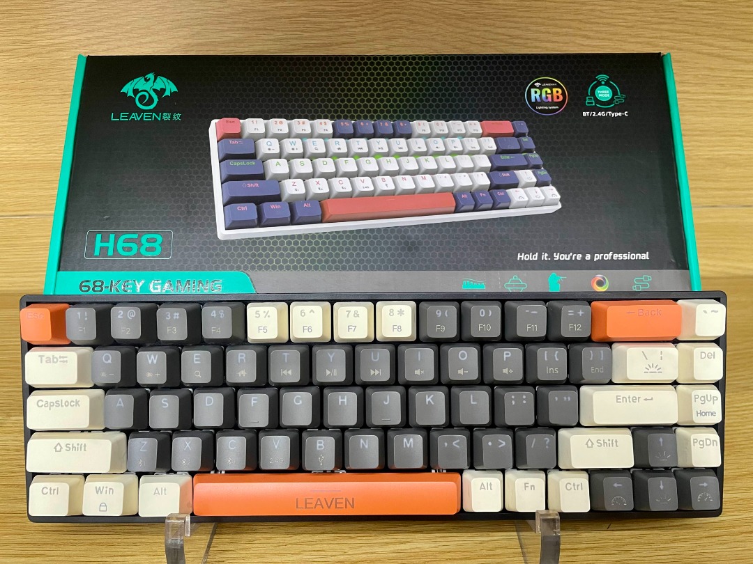 ☑️BEST SELLER‼️‼️ LEAVEN H68 TRI-MODE/WIRELESS MECHANICAL KEYBOARD (HOTSWAPABLE/RGB)🔥 🔥 🔥 ...