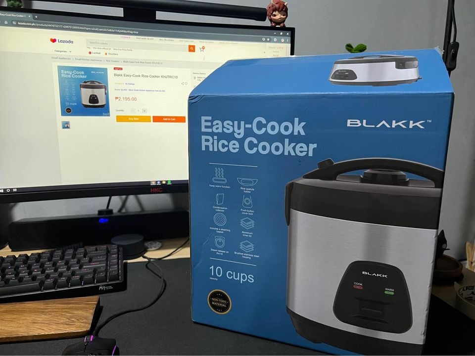 BLAKK Easy-Cook Rice Cooker, Furniture & Home Living, Kitchenware & Tableware, Cookware ...