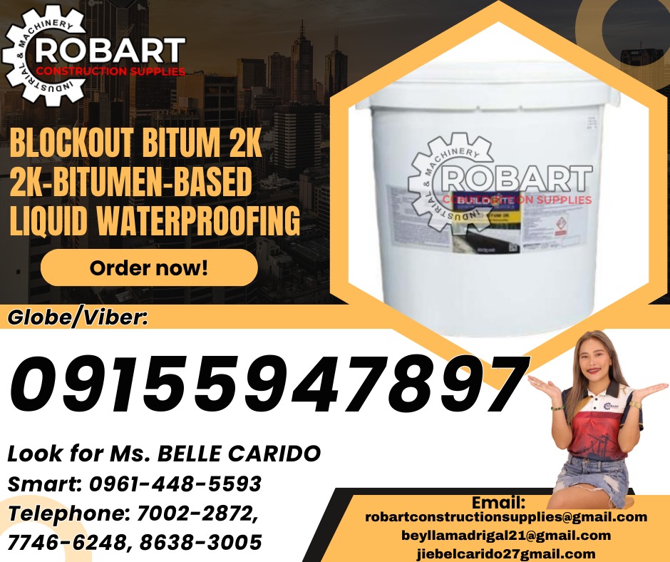 BLOCKOUT BITUM 2K 2K-Bitumen-Based Liquid Waterproofing, Commercial ...