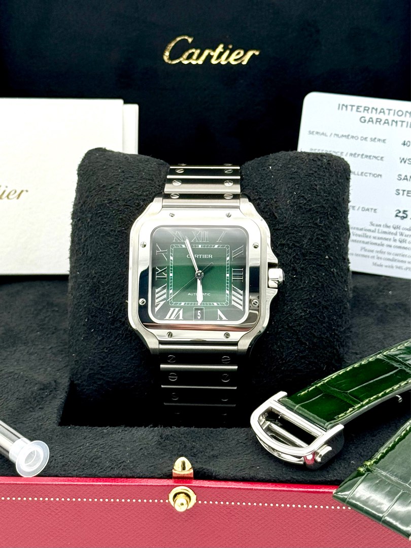 Brand new Cartier De Santos Large Green Dial WSSA0062 2024, Luxury ...