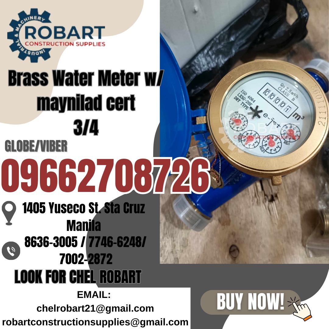 BRASS WATER METER W/ MAYNILAD CERT, Commercial & Industrial ...