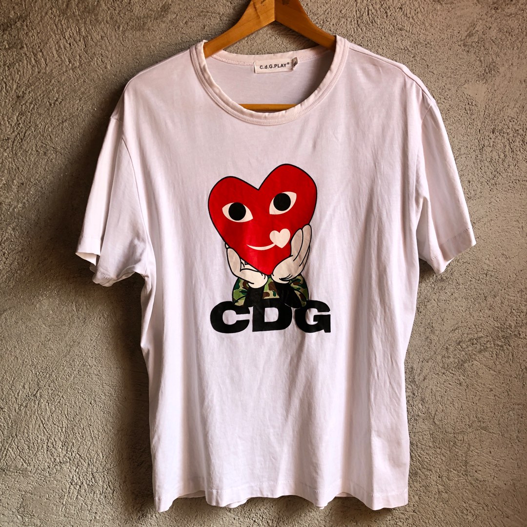 CDG Play Single Stitch With Arm, Luxury, Apparel on Carousell