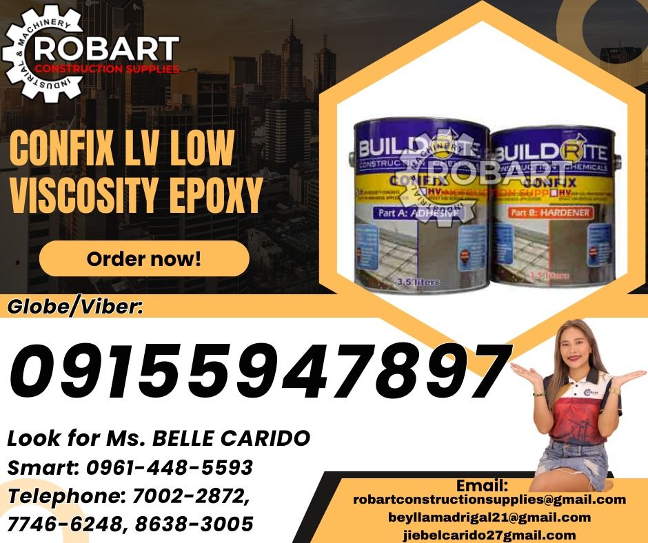 CONFIX LV low viscosity epoxy, Commercial & Industrial, Construction Tools & Equipment on Carousell