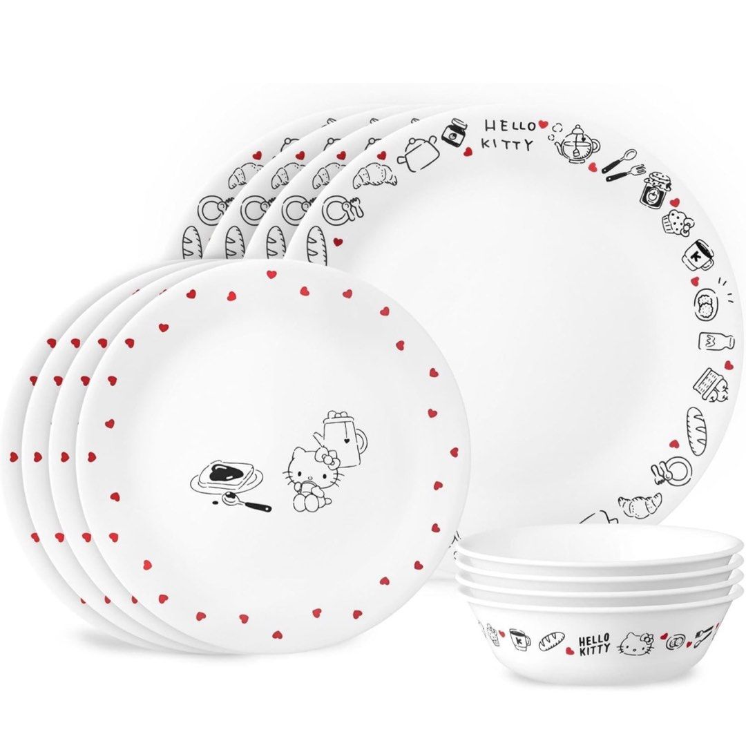 Corelle Hello Kitty, Furniture & Home Living, Kitchenware & Tableware ...