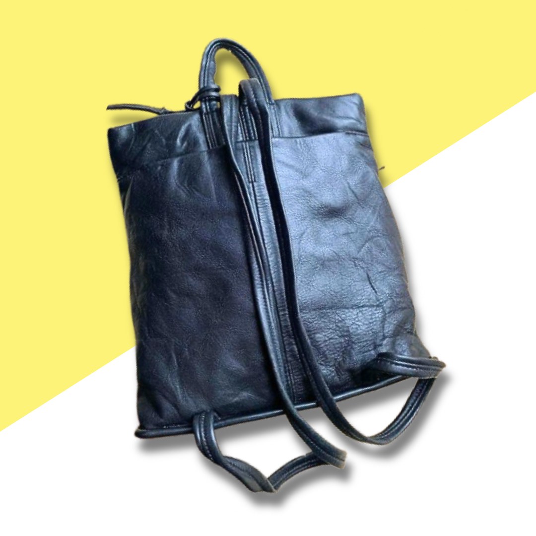 FootGlove Leather backpack small, Women's Fashion, Bags & Wallets ...