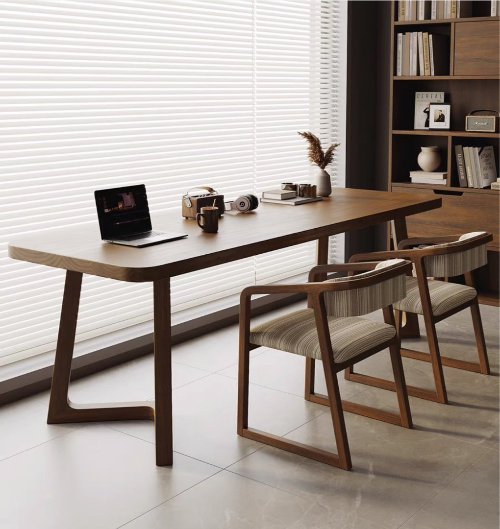 FULDA Modern Solid Wood Study Table, Furniture & Home Living, Furniture ...